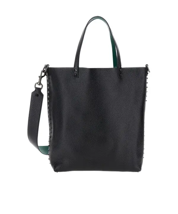 Valentino Garavani Rockstud Medium Top Handle Bag - Black
