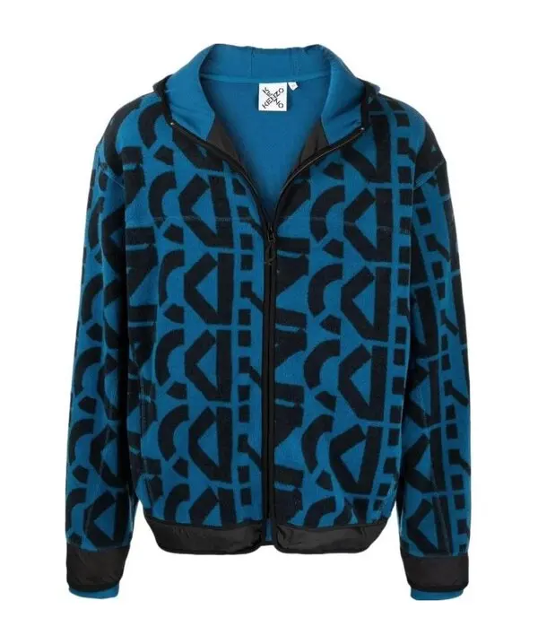 Kenzo Allover Monogram Zipped Hoodie