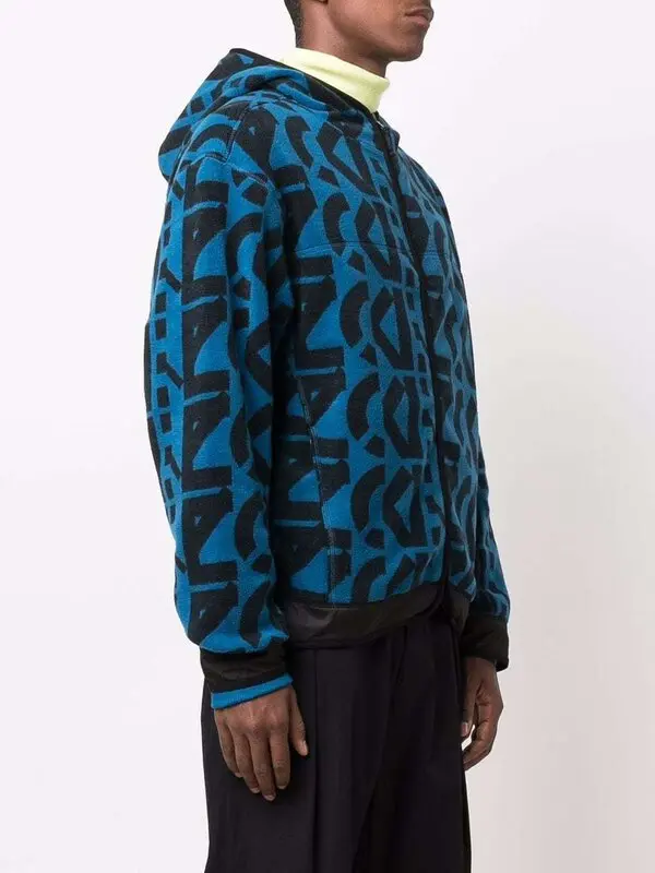Kenzo Allover Monogram Zipped Hoodie