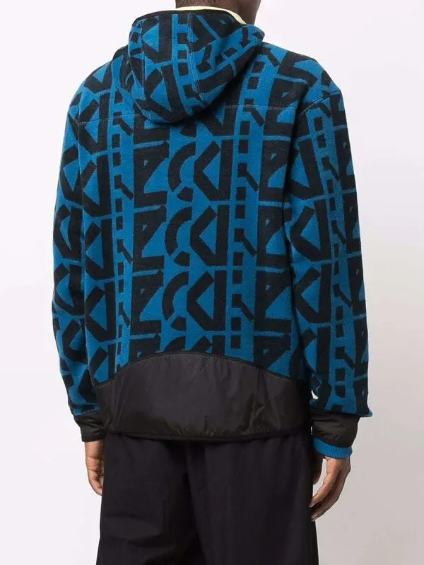 Kenzo Allover Monogram Zipped Hoodie