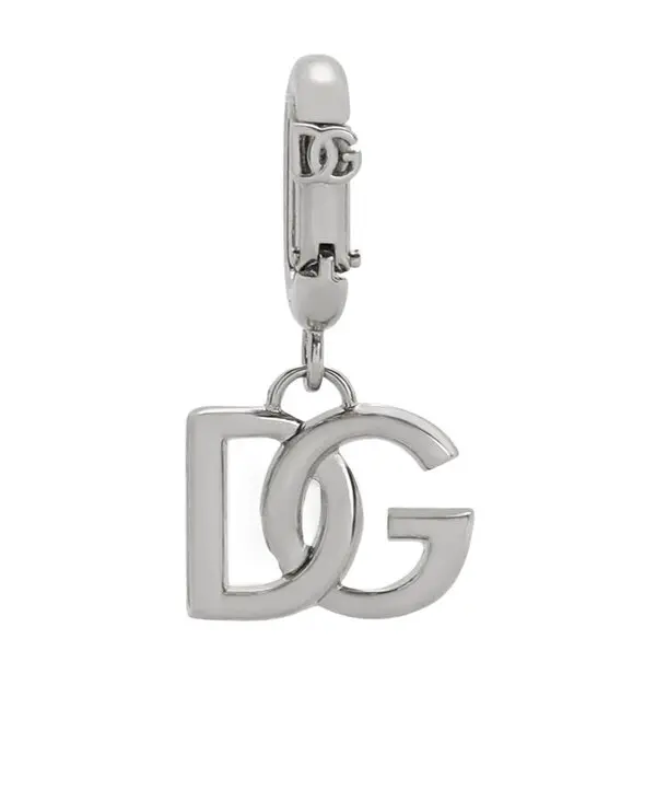 Dolce & Gabbana Dg Logo Charm Pendant - Silver
