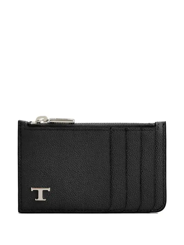 TOD'S Credit Leather Card Holder - Black
