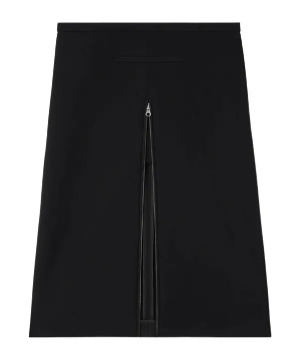 COURREGES Crepe Midi Skirt - Black