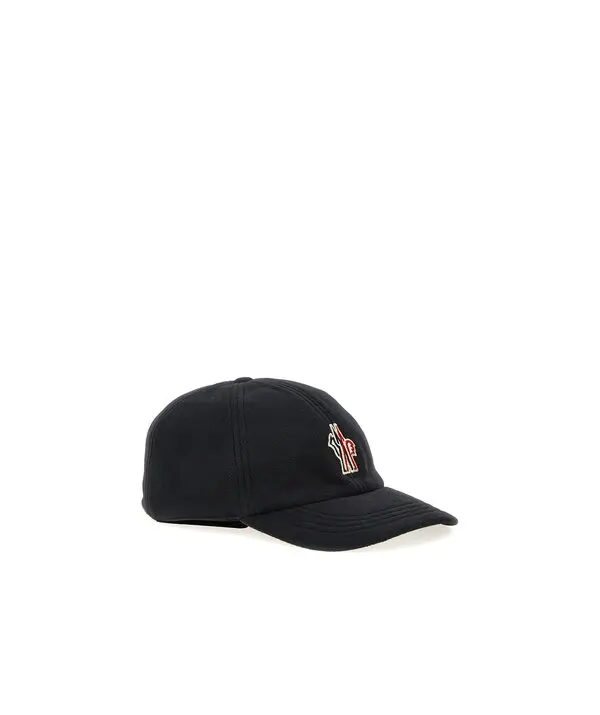 Moncler Baseball Cap With Logo Patch - Black