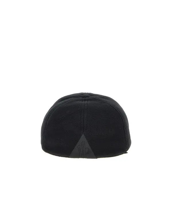 Moncler Baseball Cap With Logo Patch - Black