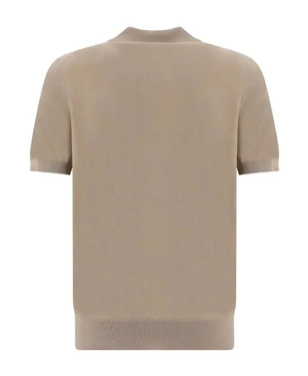 Brunello Cucinelli Short-sleeved Fine-knitted Polo Shirt