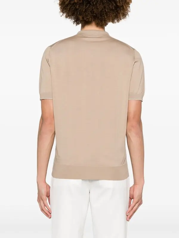 Brunello Cucinelli Short-sleeved Fine-knitted Polo Shirt
