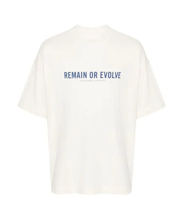 Emporio Armani Slogan Printed Crewneck T-shirt - Off White