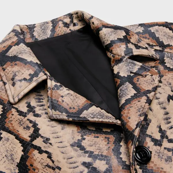 Celine Oversized Python Mac Coat
