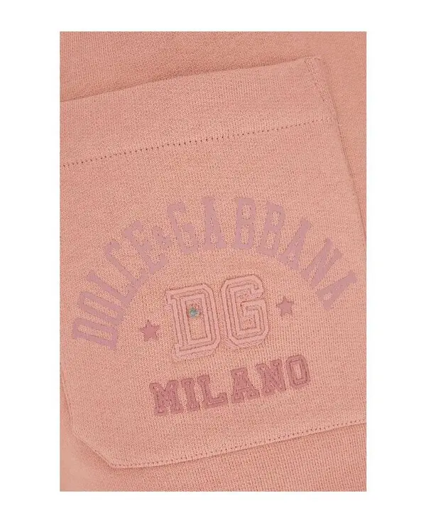 Dolce & Gabbana Dg Logo Embroidered Track Shorts - Pink