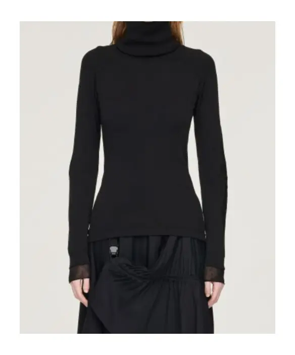 Y3 High-neck Knit Top With Cutout Details