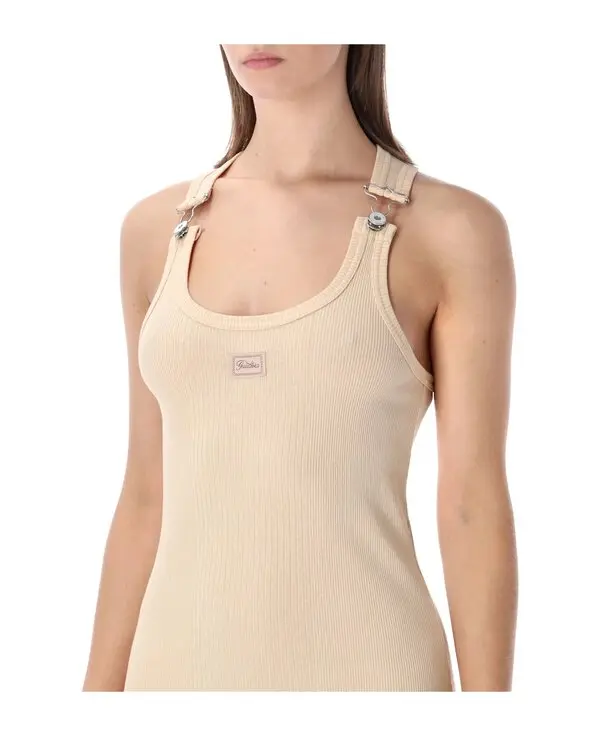 JEAN PAUL GAULTIER Sleeveless Ribbed Mini Dress