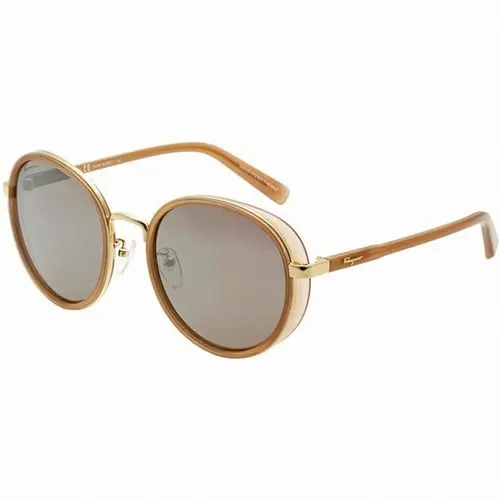FERRAGAMO Oval Logo Sunglasses - Gray