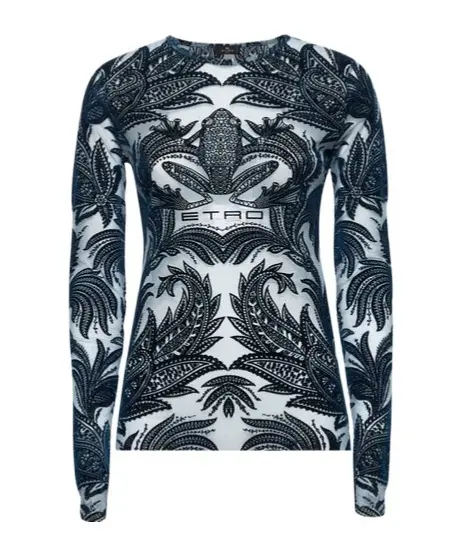 Etro Paisley Motif Long Sleeve Top