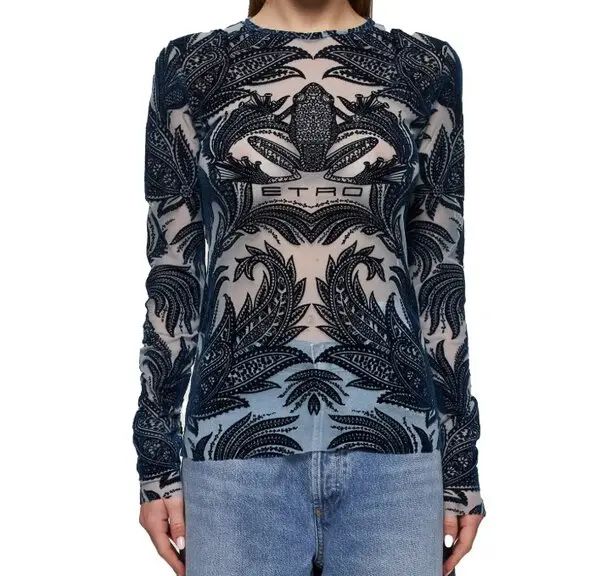 Etro Paisley Motif Long Sleeve Top