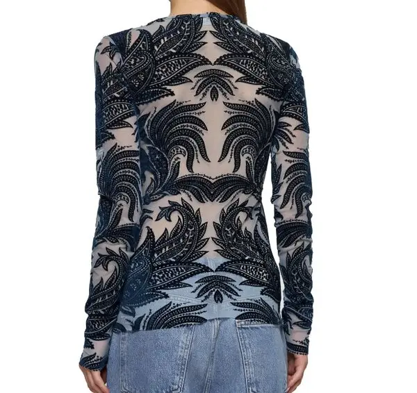 Etro Paisley Motif Long Sleeve Top