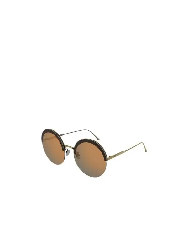 Bottega Veneta Round Frame Sunglasses - Brown