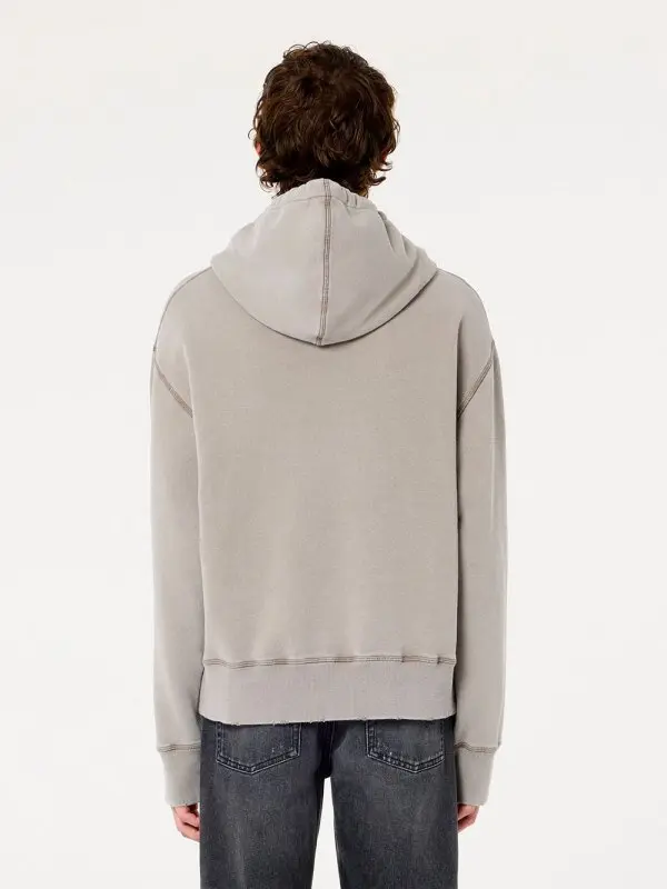 AMI Paris Logo Embroidered Drawstring Hoodie