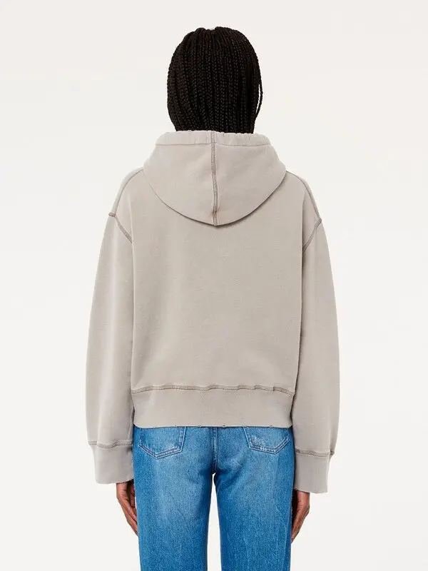 AMI Paris Logo Embroidered Drawstring Hoodie