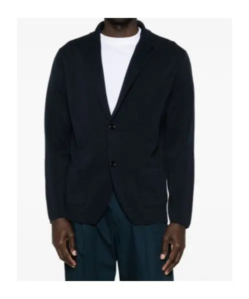 LARDINI Textured Knitted Jacket With Floral Detail