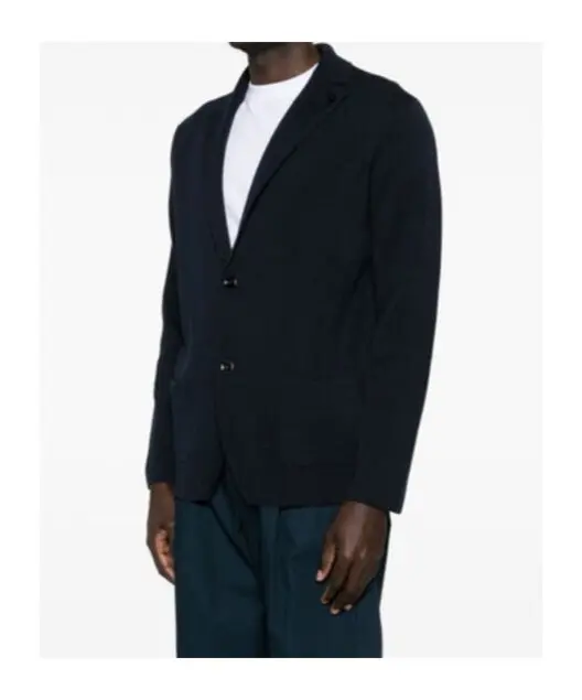 LARDINI Textured Knitted Jacket With Floral Detail