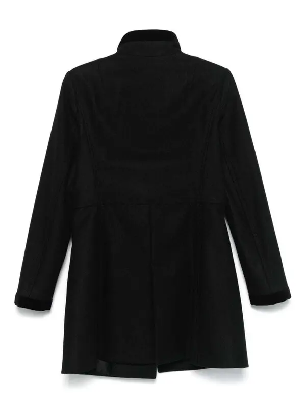 FAY Virginia Hook-closure Coat - Black