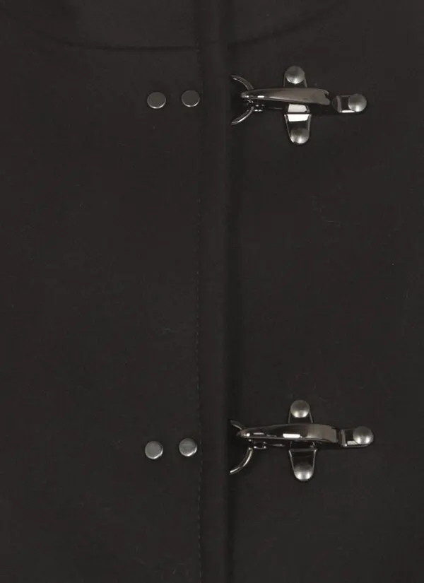 FAY Virginia Hook-closure Coat - Black
