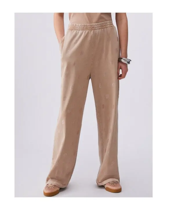 Liu Jo Embellished Logo Print Jersey Trousers