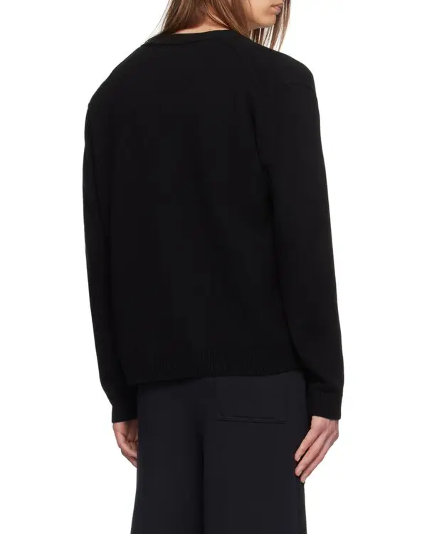 Maison Kitsuné Fox Head Intarsia Knit Cardigan - Black