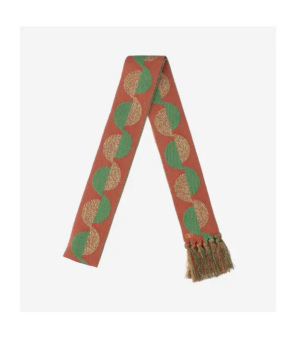 Valentino Garavani Vlogo Signature Fringed Edge Scarf - Brown