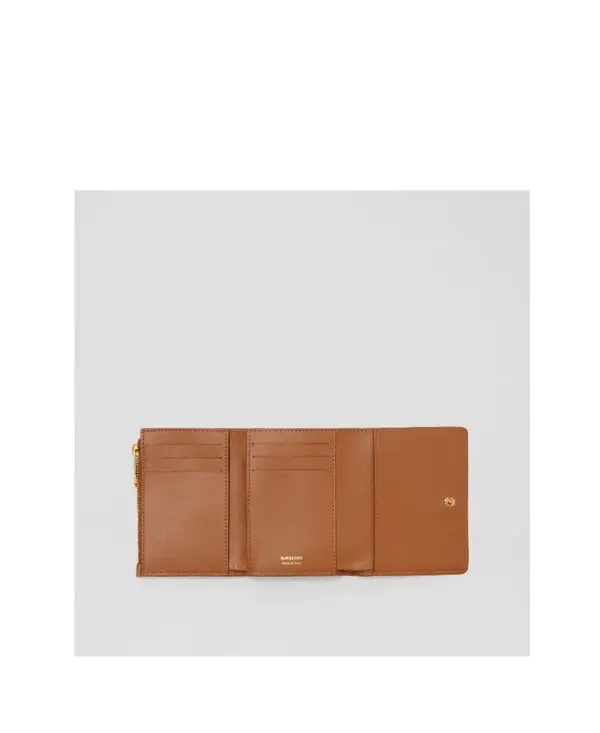 Burberry Small Lola Quilted Folding Wallet - Brown
