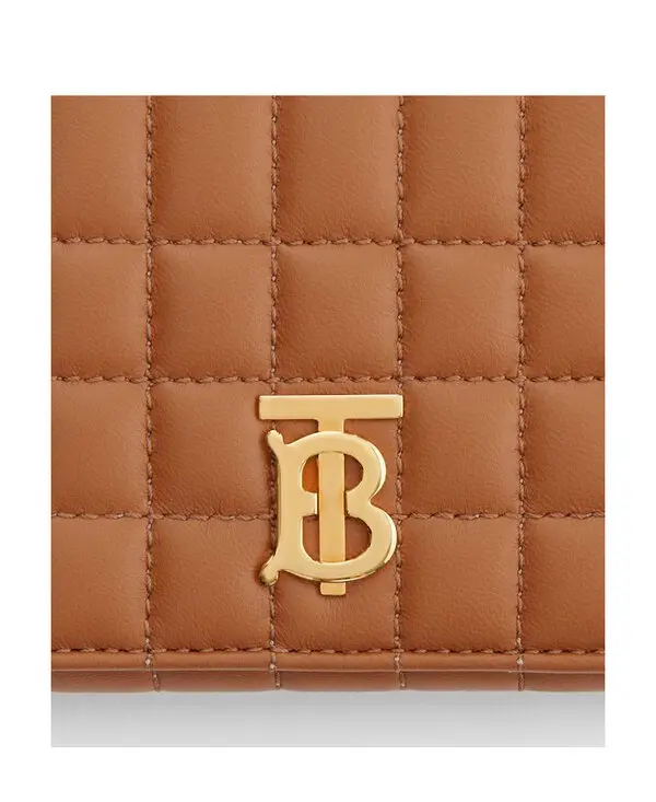 Burberry Small Lola Quilted Folding Wallet - Brown