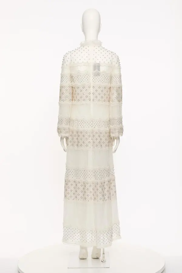 Valentino Garavani Embellished Ruffled Dress