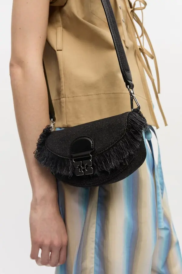 GANNI Logo Plaque Mini Shoulder Bag