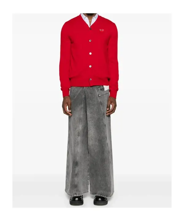 Comme Des Garçons Iconic Patch Button-up Cardigan