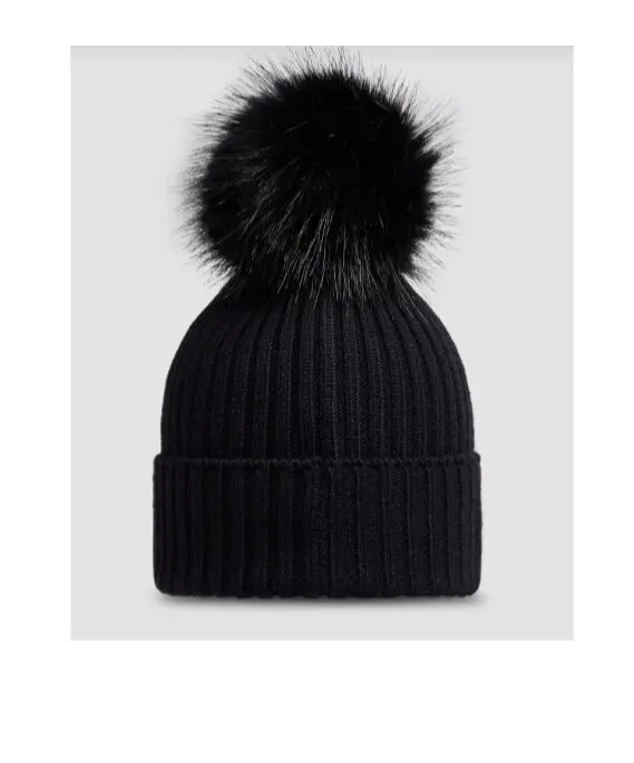 Moncler Pom Pom Beanie - Black