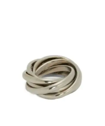 JIL SANDER Multi-layered Ring - Silver