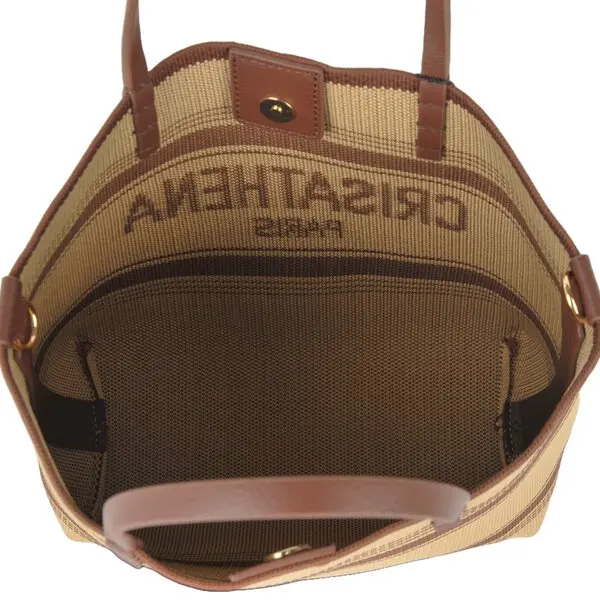 CRISATHENA Striped Tote Bag