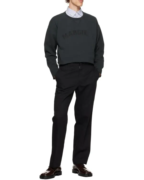 MAISON MARGIELA Embroidered Fleece Sweatshirt - Black