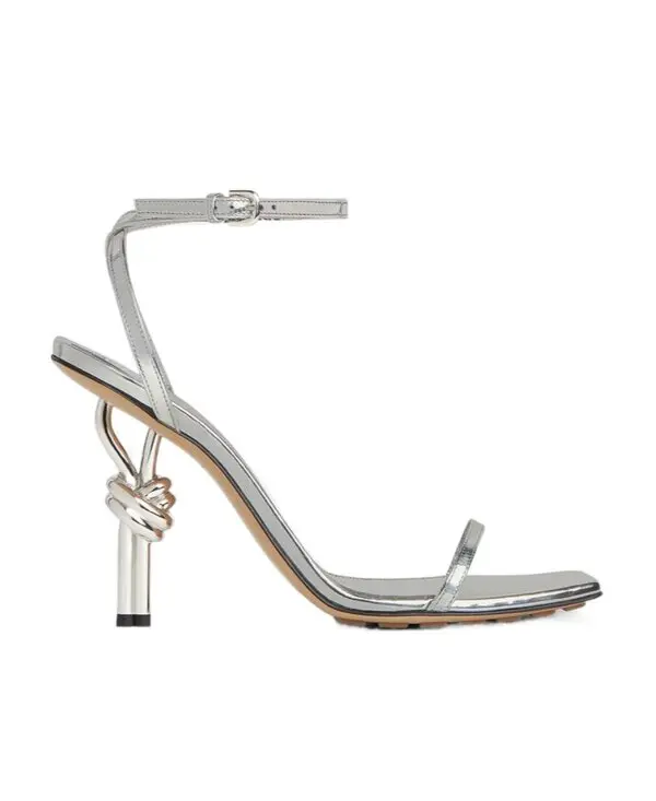 Bottega Veneta Silver Knot Sandals - Gray