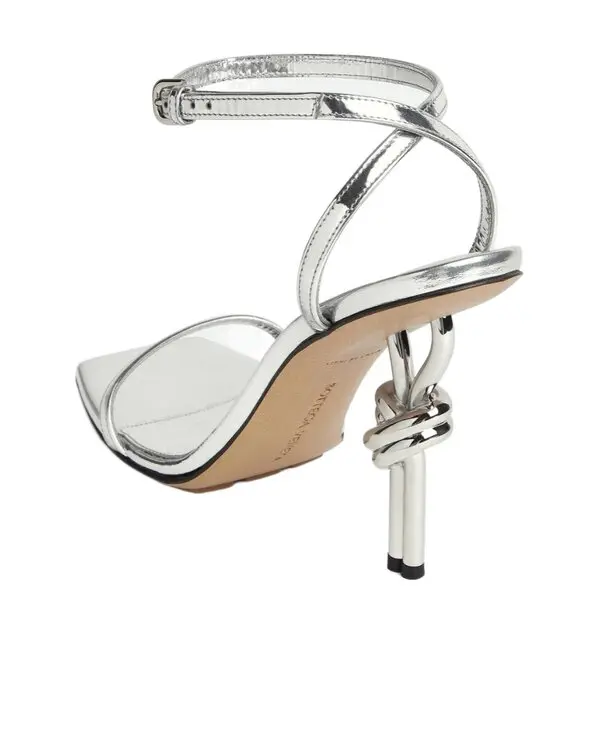 Bottega Veneta Silver Knot Sandals - Gray