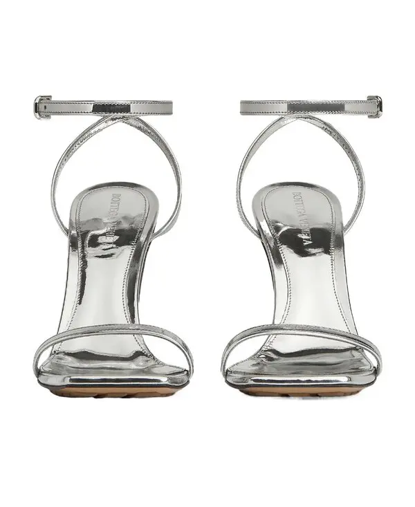 Bottega Veneta Silver Knot Sandals - Gray