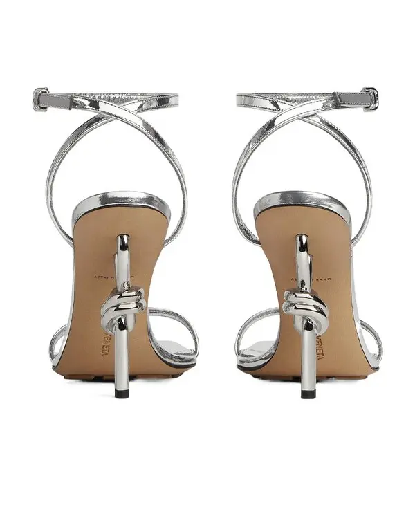 Bottega Veneta Silver Knot Sandals - Gray