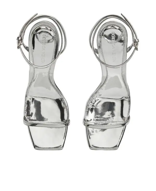 Bottega Veneta Silver Knot Sandals - Gray