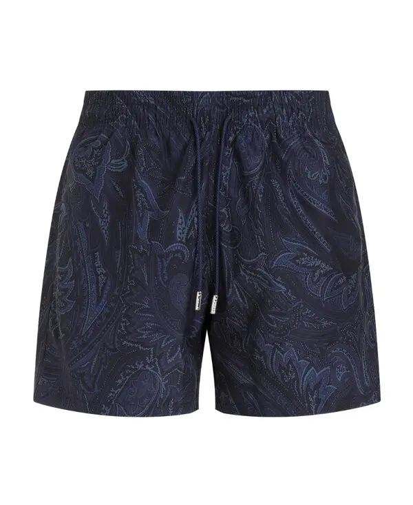 Etro Paisley Swim Shorts - Black