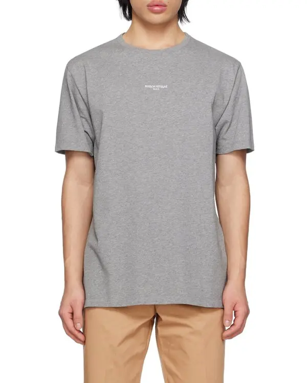 Maison Kitsuné Logo-embroidered Cotton T-shirt