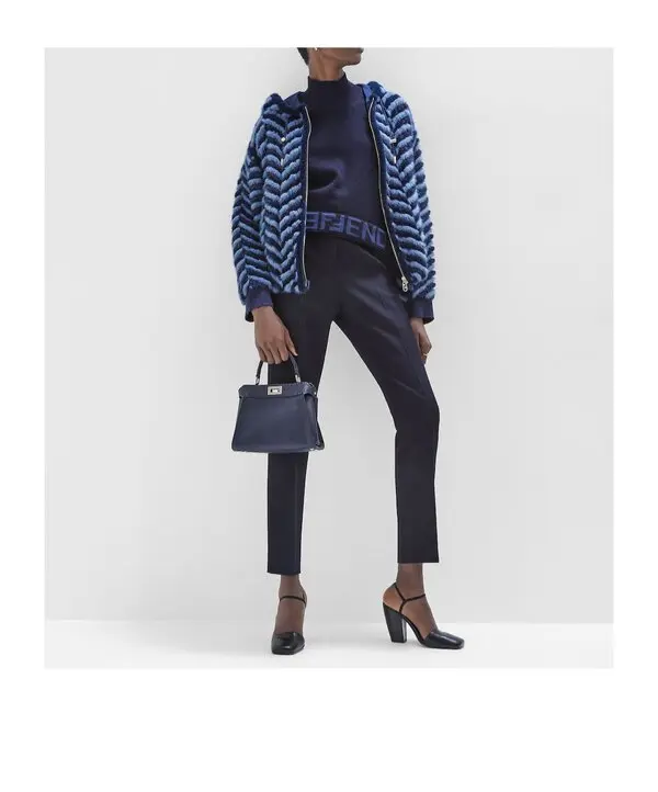 Fendi High-neck Knit Jumper With Cut-out Sleeves
