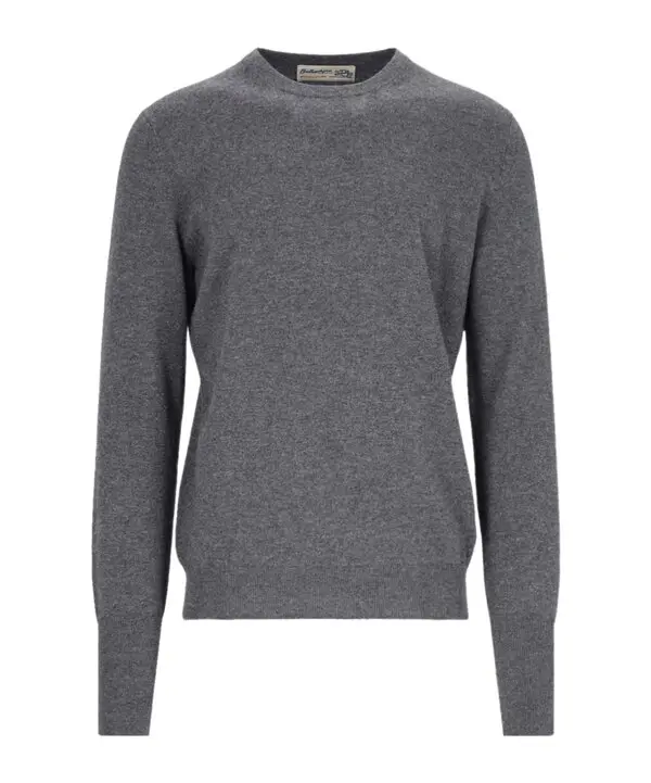 BALLANTYNE Crew Neck Knit Sweater - Grey