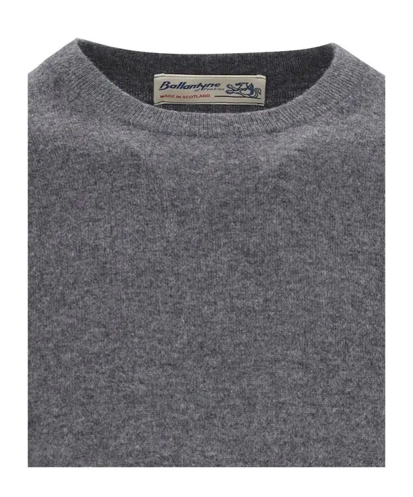 BALLANTYNE Crew Neck Knit Sweater - Grey