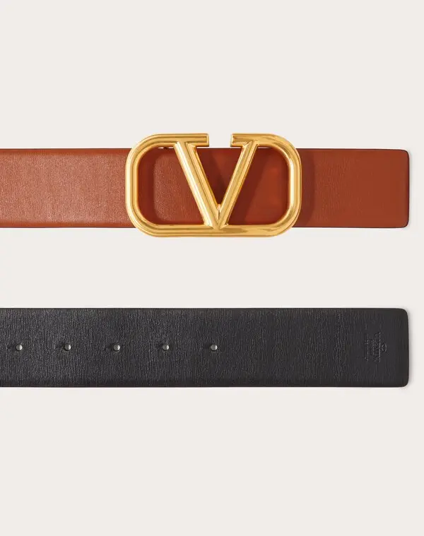 Valentino Garavani Vlogo Signature Buckled Reversible Belt